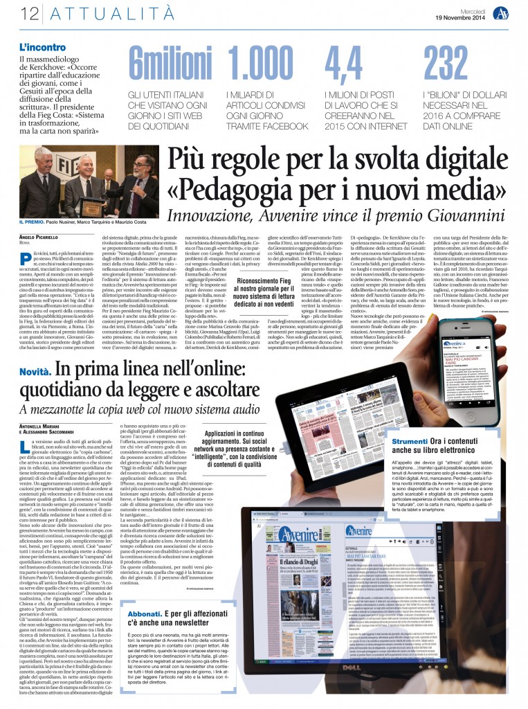 AVVENIRE wins the “Giovannini Award” for innovation - Tecnavia